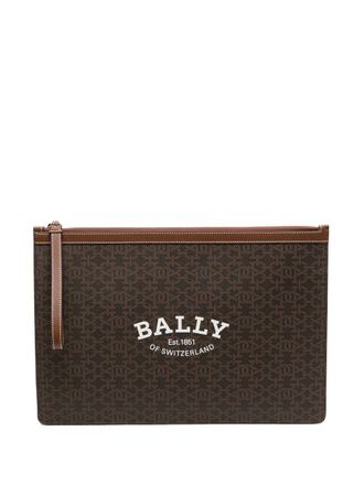 Bally pochette Bollis &agrave; logo imprim&eacute; - Marron