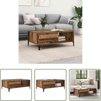 vidaXL Table basse industrielle - Table basse Bois ancien 90 x 60 x 35 cm Bois ding&eacute;nierie