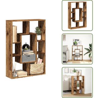 vidaXL The Living Store - vidaXL B&uuml;cherregal Altholz-Optik 63x20x90 cm Holzwerkstoff
