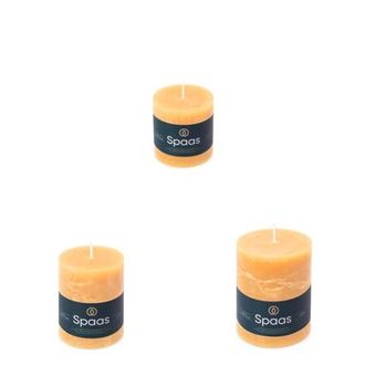 Spaas Rustikale Stumpenkerze, 70/70 mm, 25 Stunden und 70/95 mm, 35 Stunden und 80/110 mm, 65 Stunden, Sand