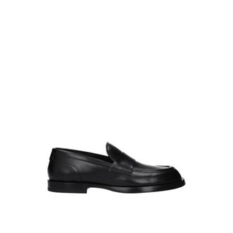 Dolce & Gabbana Leder-Loafer mit rundem Zehenbereich - - Shoes - Herren - Schwarzk - 43 1/2 EU