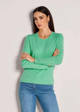 Madeleine Strickpullover Leichtes Feinstrick-Oberteil mir Rundhals Modernes Longsleeve aus Modal, figurnaher Schnitt