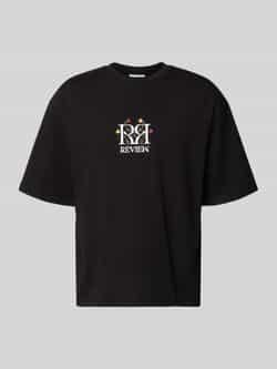 Review Oversized Fit T-Shirt mit Logo-Stitching