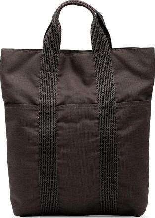 Hermès 1990-2010 Herline Cabas Tote Bag aus Canvas - Grau