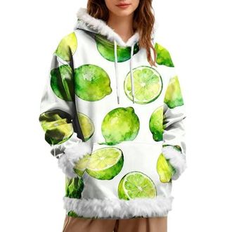 Generic Chandail &agrave; capuche &agrave; &eacute;paules tombantes pour femmes | Chandail &agrave; capuche &agrave; manches longues pour femmes, coupe d&eacute;contract&eacute;e, Vert, 3XL