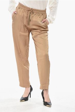 True Royal Viscose Satin Pants STELLA with Elastic Waist size 42