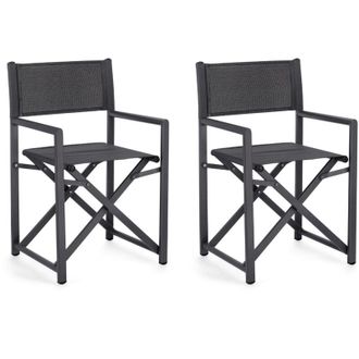 Hellin Hellin - Chaises de metteur en sc&egrave;ne pliables dext&eacute;rieur (lot de 2) - cabourg