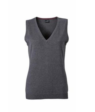 James & Nicholson Klassischer Baumwoll-Pullunder (S, anthracite melange)