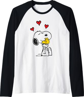 Peanuts Snoopy Ich Halt Dich fest, rot Raglan