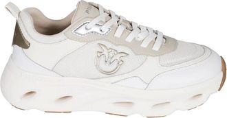 Pinko Pinko, Femme, Chaussures, Blanc, Taille: 36 EU Logo-Appliqu&eacute; Baskets