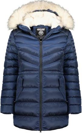 Canadian Peak Destineak Lady - Parka Longue Epaisse Chaude Femme Automne Hiver - Manteau Fin Capuche Fausse Fourure - Blouson Coupe Vent - Doudoune Elegante Femmes 