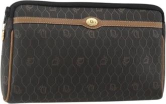 Dior Sac pochette Pre-owned en toile - Femme - Pre-owned - Noir - Taille: ONE Size