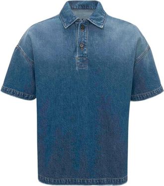 J.W.Anderson Homme, Tops, Bleu, Taille: M Polo en denim
