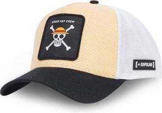 Capslab Casquette Homme & Femme One Piece, Casquette Trucker Jolly Roger, Ajustable et Authentique