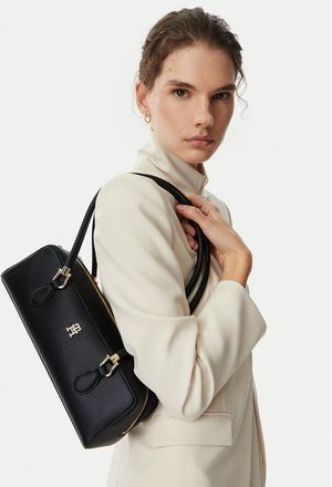 Tommy Hilfiger Handtasche Th Grace Shoulder Bag AW0AW18748 Schwarz