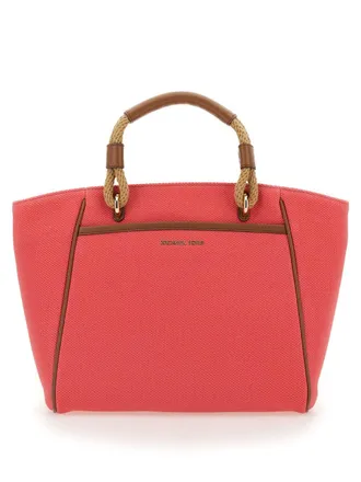 Michael Michael Kors Womens Small Tote Bag Pink Cotton Handbags Hand