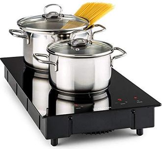 Klarstein Klarstein 3100W Plaque à Induction, 2 Feux, Tables de Cuisson Portable, Contrôle Tactile, Rechaud Electrique, Cuisinière Puissante