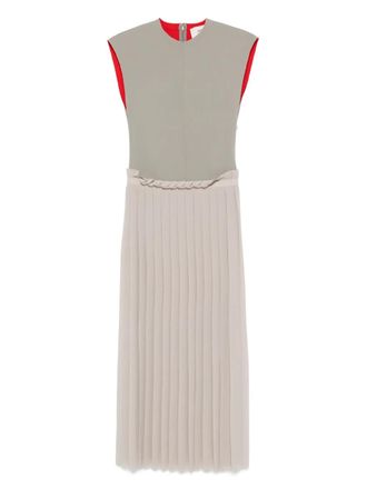 Ami robe courte à détail plissé - Gris