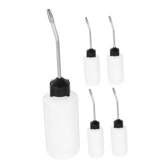 Pretyzoom 5 St&uuml;ck N&auml;hmaschinen&ouml;l Flasche mit Langem Ausguss Schraubverschluss Pr&auml;zise Dosierung Leichte Kunststoff&ouml;lspender f&uuml;r Vielf&auml;ltige Maschinenwartung Nac