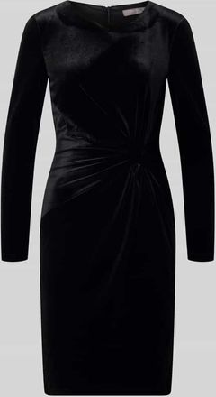 Christian Berg Knielanges Kleid aus Samt mit Knotendetail
