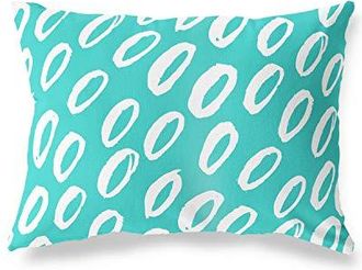 Bonamaison Le Jardin du Lin Kissenbezug Zierkissenbezug Türkisweiß Kissenbezug, Für Bett, Auto, Sofa, Haus, Wohnzimmer, Schlafzimmer, Dekoration, 45x60 Cm - Entw