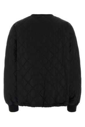 Prada Womens Black Polyester Jacket Nero Giubbini