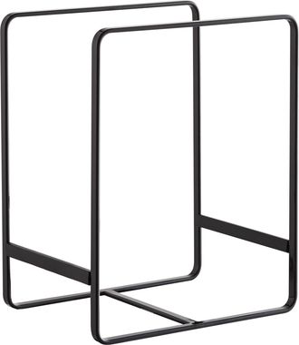 Yamazaki Tableware Yamazaki 2269 TOWER Geschirrständer, schwarz, Stahl/Silikon, Minimalistisches Design, 11,5 x 16 x 20 cm (LxBxH)
