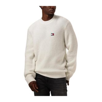 Tommy Jeans Herren Waffel Pullover L&auml;ssiger Stil - - Knitwear - Herren - Wei&szlig; - XL