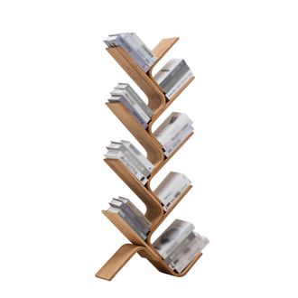 Generic Baumf&ouml;rmiges B&uuml;cherregal mit 3-8 Ebenen, kreativ gebogenes vertikales B&uuml;cherregal, B&uuml;cherregal, geeignet for die Aufbewahrung von B&uuml;chern, Filmen und 