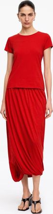 Arket Drapierter Midirock -Rot
