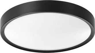 Eglo LED Deckenleuchte Musurita, 1 flammige Deckenlampe, Wohnzimmerlampe, Küchenlampe aus Stahl und Kunststoff, Flurlampe Decke in Schwarz, Weiß, Ø 44 cm