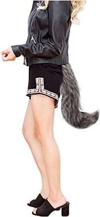 Dreshow Queue de Fourrure de Renard Cosplay Costume Fête Super énorme Queue Moelleuse Pour Adolescent Adulte