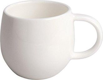 Alessi All Time, 4 Stück Mokka-Obertasse aus Bone China, Weiß