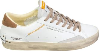 Crime London Homme, Chaussures, Blanc, Taille: 41 EU Distressed Baskets