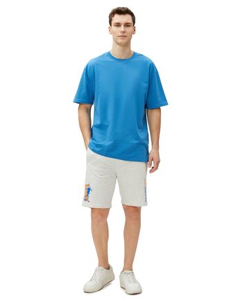 Koton Men Basketball Printed Shorts Drawstring Pocket Detailed Slim Fit