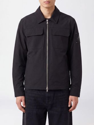 Moose Knuckles Hemdjacke aus technischem Stoff von mit Rei&szlig;verschluss und Logo