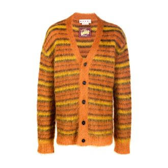 Marni Femme, Pulls, Multicolore, Taille: 44 FR V-neck Long-Sleeve Cardigan