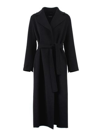 Max Mara Knielanger Mantel - Schwarz