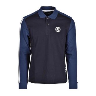Dirk Bikkembergs Blaues Langarm-Poloshirt - - Tops - Herren - Blau - S