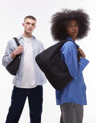 &Ouml;lend Nico - Gro&szlig;e Nylon-Schultertasche in Schwarz