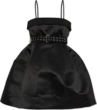Ganni Femme, Robes, Noir, Taille: 42 FR Robe Ceintur&eacute;e