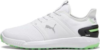 Puma Homme Ignite Elevate Golf Shoe, White-Fluro Green PES Black, 42.5 EU