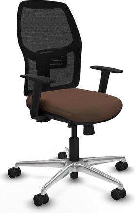 Piqueras y Crespo Alfera PC-Stuhl mit 1D-Armlehnen, h&ouml;henverstellbare Lendenwirbelst&uuml;tze, ausgestattet mit Syncro/Traslack und Schneideschaum, mit Rollen von 65 mm, Nyl