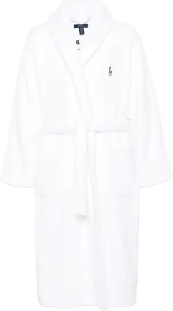 Polo Ralph Lauren peignoir à logo Polo Pony brodé - Blanc