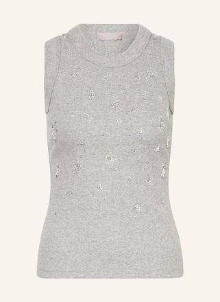 Liu Jo Liu Jo Top Mit Schmucksteinen grau