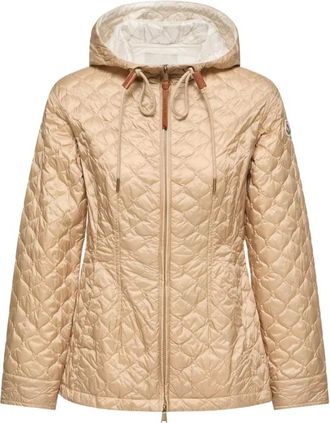 Moncler Femme, Vestes, Beige, Taille: 42 FR Veste Rembourr&eacute;e &agrave; Capuche