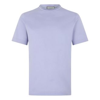 Canali Homme, Tops, Violet, Taille: XL T-shirt &agrave; Manches Courtes en Jersey de Coton