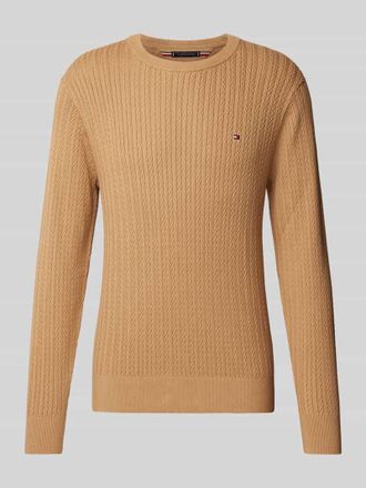 Tommy Hilfiger Slim Fit Strickpullover mit Fischgr&auml;t-Struktur