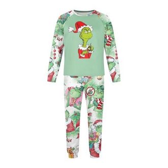 Generic Le Grinch Pyjama Noel Famille De Grinch Noël Couple Ensemble Costume Assorti Femme The Homme Enfant Garcon Hiver Bebe Adulte Chaud Et Doux Deguisement