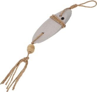 Holibanna Mediterraner Stil Holzfisch Wanddekoration Natürlichen Materialien Für Strand-themenräume Und Nautische Dekoration Hängende Fische Für Zuhause Und Par